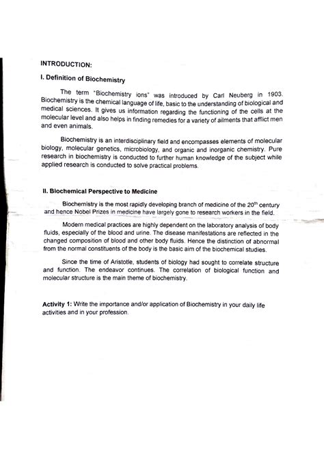 Solution Biochemistry And The Cell Studypool