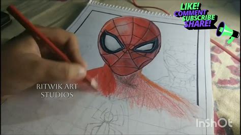Step By Step Spider Man Drawing Tutorial YouTube
