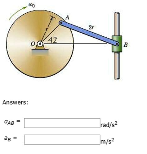 determine the angular acceleration ab positive if counterclockwise