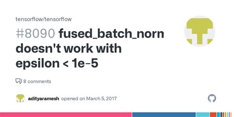 fused batch norm doesn t work with epsilon