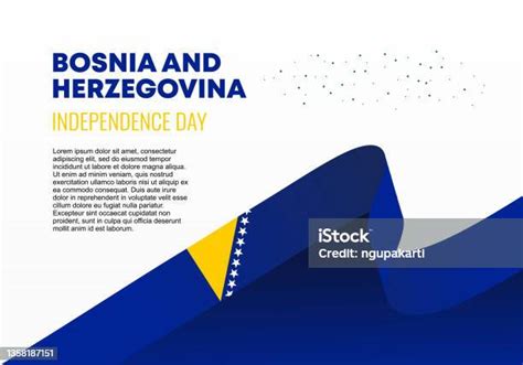 보스니아 헤르체고비나 독립기념일 배경 배너 포스터 3월 1일 성 기에 대한 스톡 벡터 아트 및 기타 이미지 기 기념일 날기 Istock
