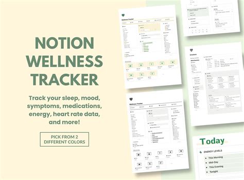 Notion Wellness Tracker Medication Symptoms And Mood Tacker Sleep