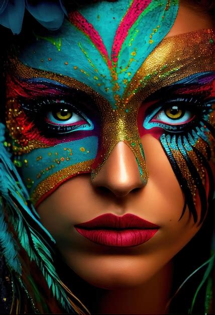 Premium Ai Image Abstract Portrait Of A Beautiful Fashionable Girl In