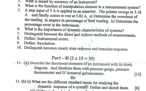 Measurements And Instrumentation Unit 1 Question Paper ~ Vidyarthiplus V Blog A Blog For
