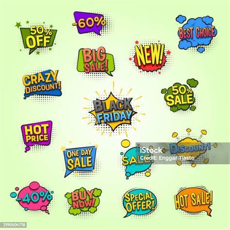 판매 만화 아이콘 할인 기호 평면 고립 된 벡터 일러스트 레이 션으로 설정 3차원 형태에 대한 스톡 벡터 아트 및 기타 이미지 3차원 형태 가격 고급 Istock