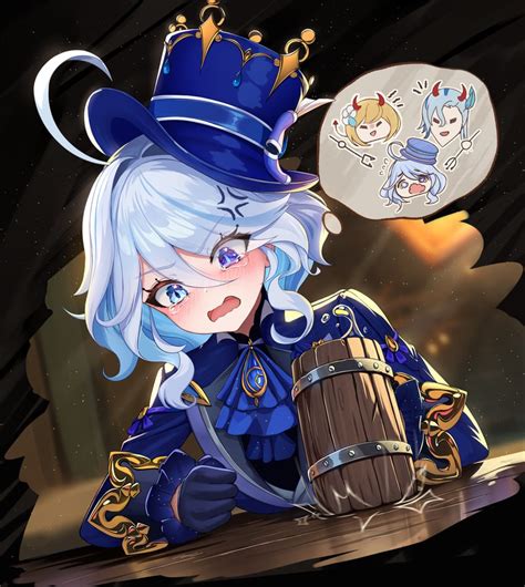 Lumine Furina And Neuvillette Genshin Impact Drawn By Nekoda Maoda Danbooru