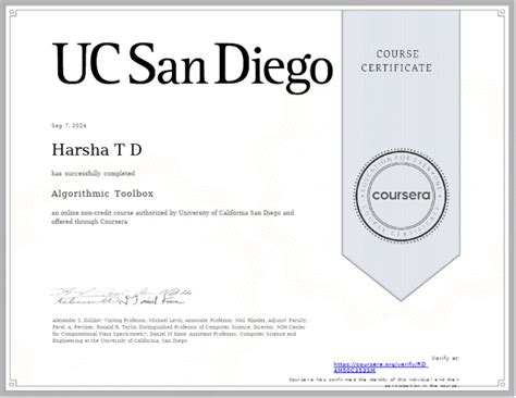 Coursera Algorithmic Toolbox Certificate Pdf