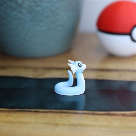Chibi Dratini D Printed Figurine Cute Pokemon Model Keychain Option Perfect Gift For Anime Fans