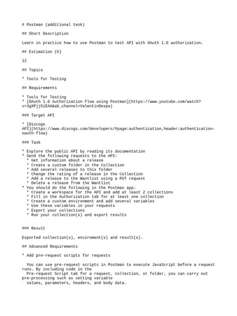 Postman Oauth 1 0 Pdf