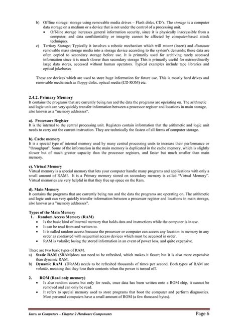 Chapter 2 Basic Hardware Component Of A Computer1pdf