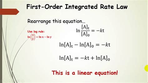 Derive An Integrated Rate Equation For Constant The First Order