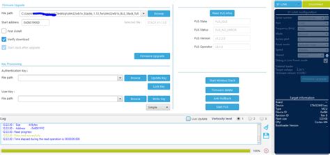 Problem Fus When I Try To Load Ble Stack On Stm32w Stmicroelectronics Community