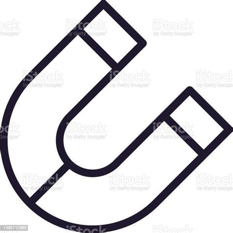 격리된 흰색 배경에 자석의 한 줄 아이콘입니다 모바일 앱 웹 디자인 웹 사이트 온라인 상점 등을위한 고품질 편집 가능한 스트로크 0명에 대한 스톡 벡터 아트 및 기타 이미지