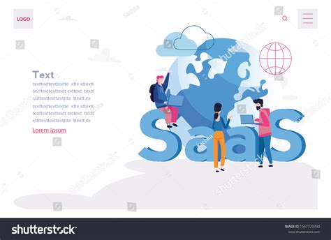 Saas Cloud Software On Computers Database Stock Vector Royalty Free 1567729390 Shutterstock