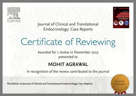 Mohit Agrawal On Linkedin Elsevier Recognition Elsevier Recognition Journal Reviewer