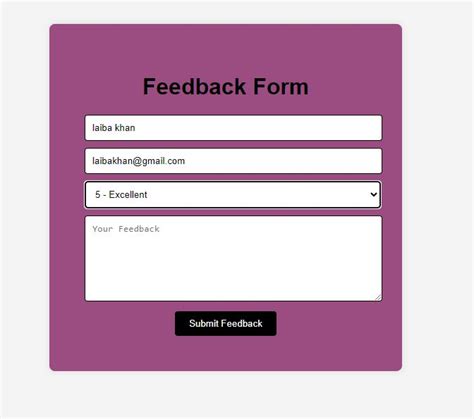 🚀 Feedback Form Using Html Css Javascript And Firebase I Recently Built