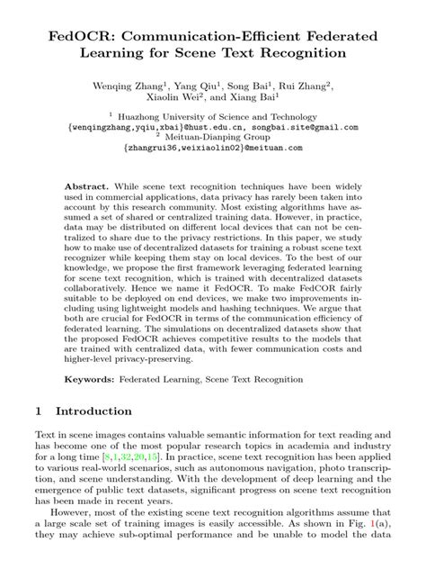 Fedocr Arxiv200711462 Pdf Artificial Neural Network Matrix Mathematics