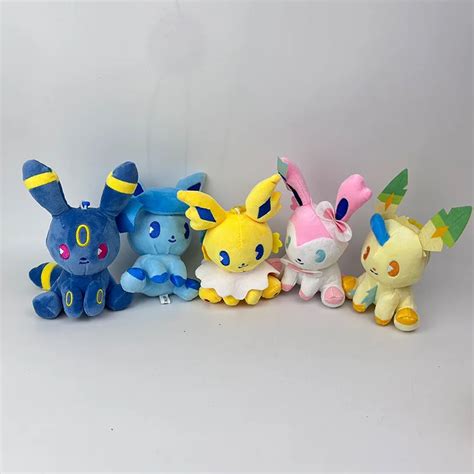 10cm Pikachu Eevee Kawaii Pokemoned Plush Doll Keychain Stuffed Ditto Plush Keyring Toy For
