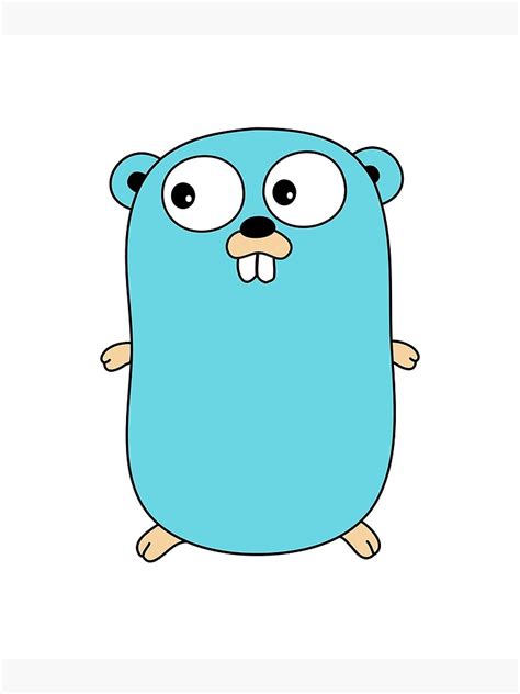 Go Golang Gopher Art Print By Vladocar Redbubble