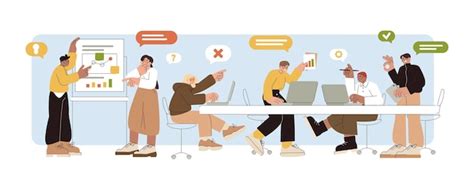 Free Vector Brainstorm Or Hackathon Concept Flat Teamwork Develop Creative Startup Project