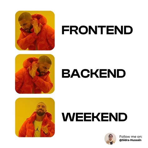 Sidra Hussain On Linkedin Weekendvibes Developerlife Frontendvsbackend T Codelaterplaynow