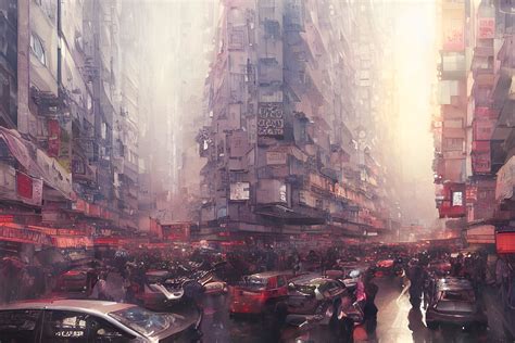 Hong Kong Ai Watercolor Graphic By Poster Boutique · Creative Fabrica