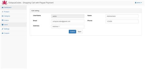 Octopuscodes Shopping Cart With Paypal Payment By Octopuscodes