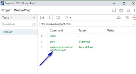 New Selenium Ide Using ‘webdriver Answer On Visible Prompt Command