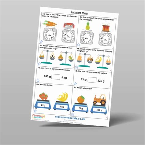 Year 3 Compare Mass Varied Fluency Resource Classroom Secrets