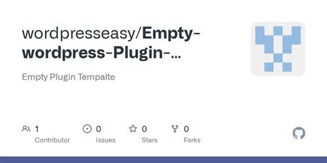 GitHub Wordpresseasy Empty Wordpress Plugin Template Empty Plugin