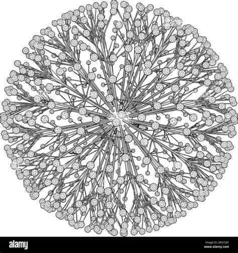 Dna Molecule Fractal Network Structure Vector Abstract Dna String