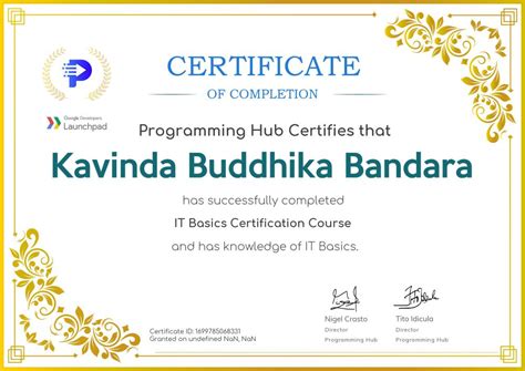 Kavinda Bandara On Linkedin New Certification From Programming Hub 👍