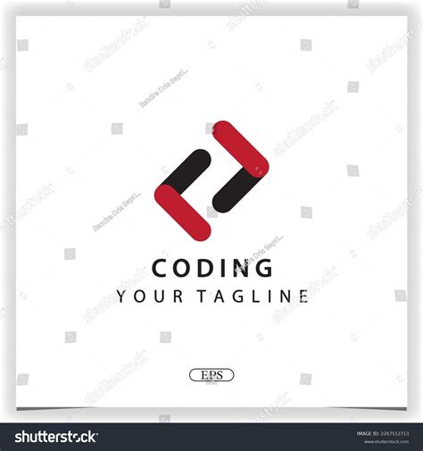 Coding Programmer Logo Premium Elegant Template Stock Vector Royalty Free