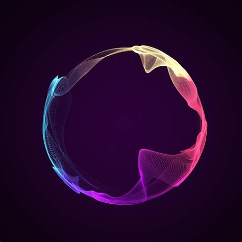 Premium Photo Spherical Equalizer For Music Round Sound Wave Of
