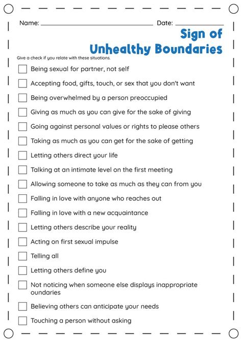 Printable Personal Boundaries Worksheet Printable Calendars At A Glance