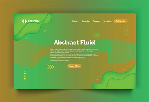 Modern Abstract Fluid Design Template Concepts For Website Development