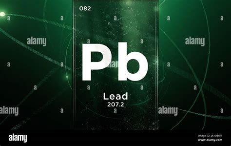Lead Pb Symbol Chemical Element Of The Periodic Table 3d Animation
