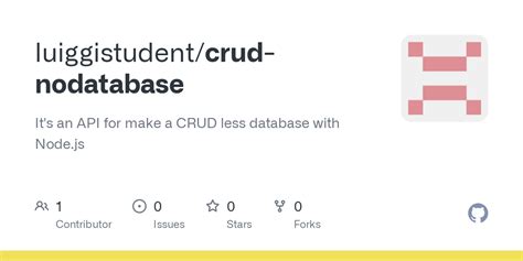 GitHub Luiggistudent Crud Nodatabase It S An API For Make A CRUD Less Database With Node Js
