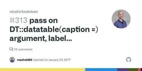 Pass On Dtdatatablecaption Argument Label Datatables As Tables