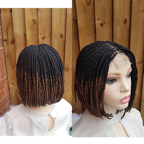Bob Braided Wig Etsy