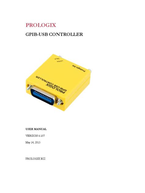 Prologix Gpib Usb Controller Pdf Device Driver Usb