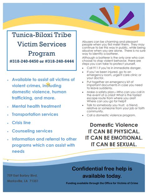 Victim Services Tunica Biloxi Tribe Of Louisiana Marksville La