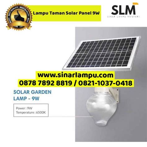Lampu Taman Solar Panel W Sinar Lampu Mentari