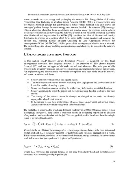 Energy Aware Clustering Protocol Eacp Pdf