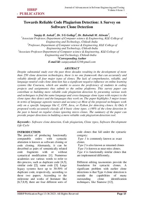 pdf towards reliable code plagiarism detection a survey on software