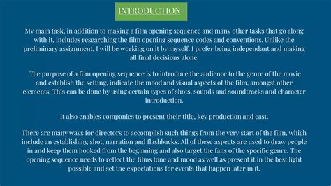 Film Opening Sequence Codes Conventions PPT
