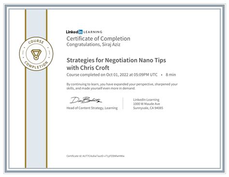 Siraj Aziz On Linkedin Certificate Of Completion