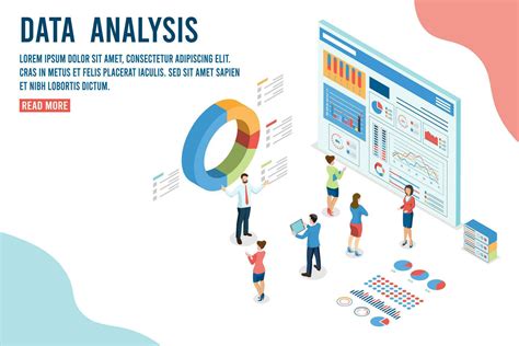 Modern 3d Isometric Design Concept Of Data Analysis With Business People Team Working With Data