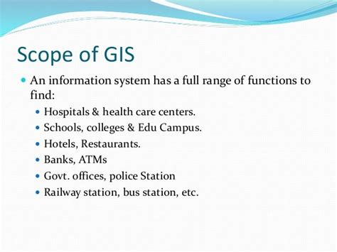 Functions Of Gis
