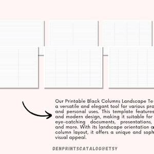 Printable Blank Columns Charts With Header One Two Three Four Five And Six Columns Table